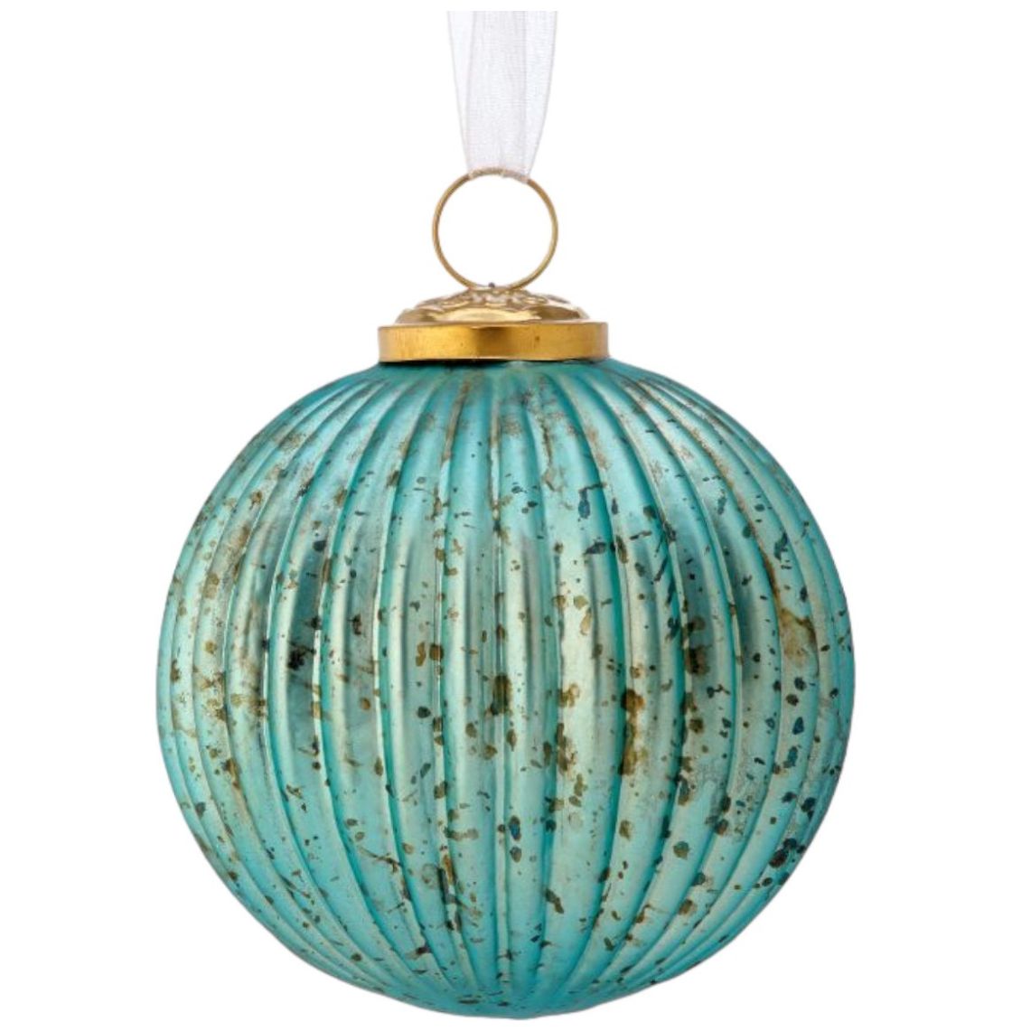 Esfera de Cristal Turquesa Antigua 12Cm