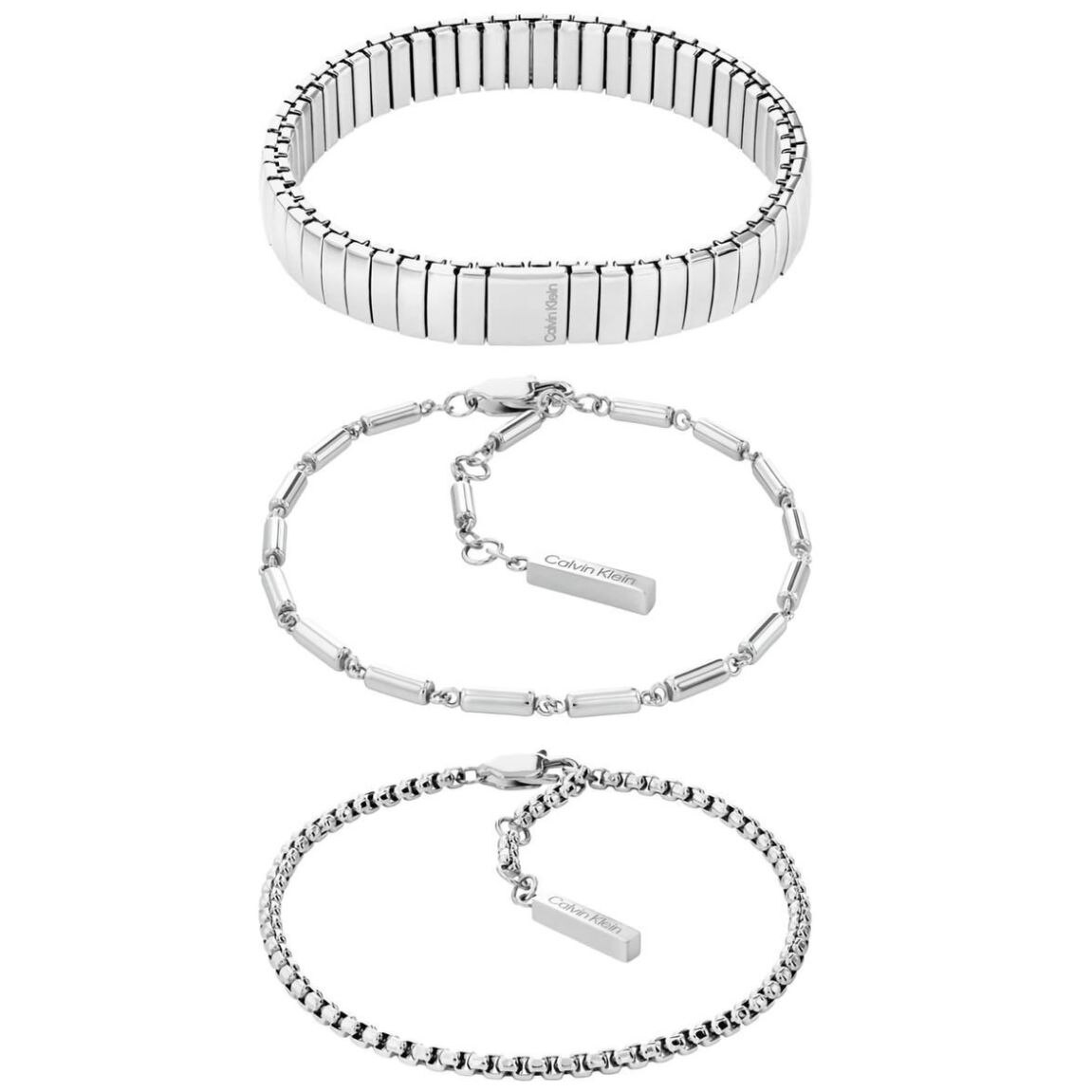 Set Pulseras Multiples Ck Stacked 22 Acero Plat