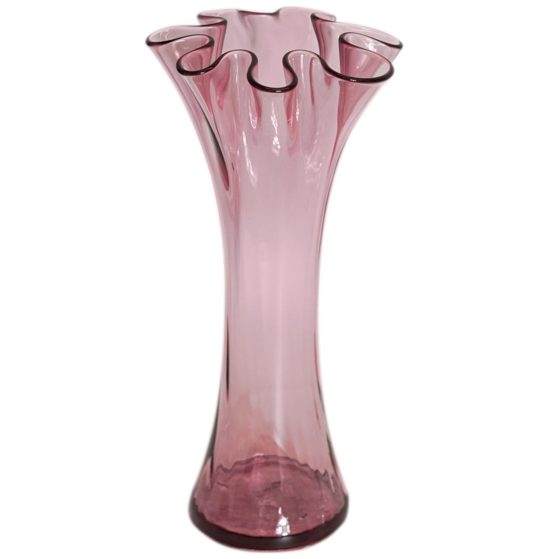Florero Artesanía 30 Cm Rosa Vidrios San Miguel