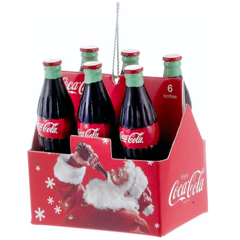 Ornamento Miniatura de Resinay Papel Coca-Cola Six Pack