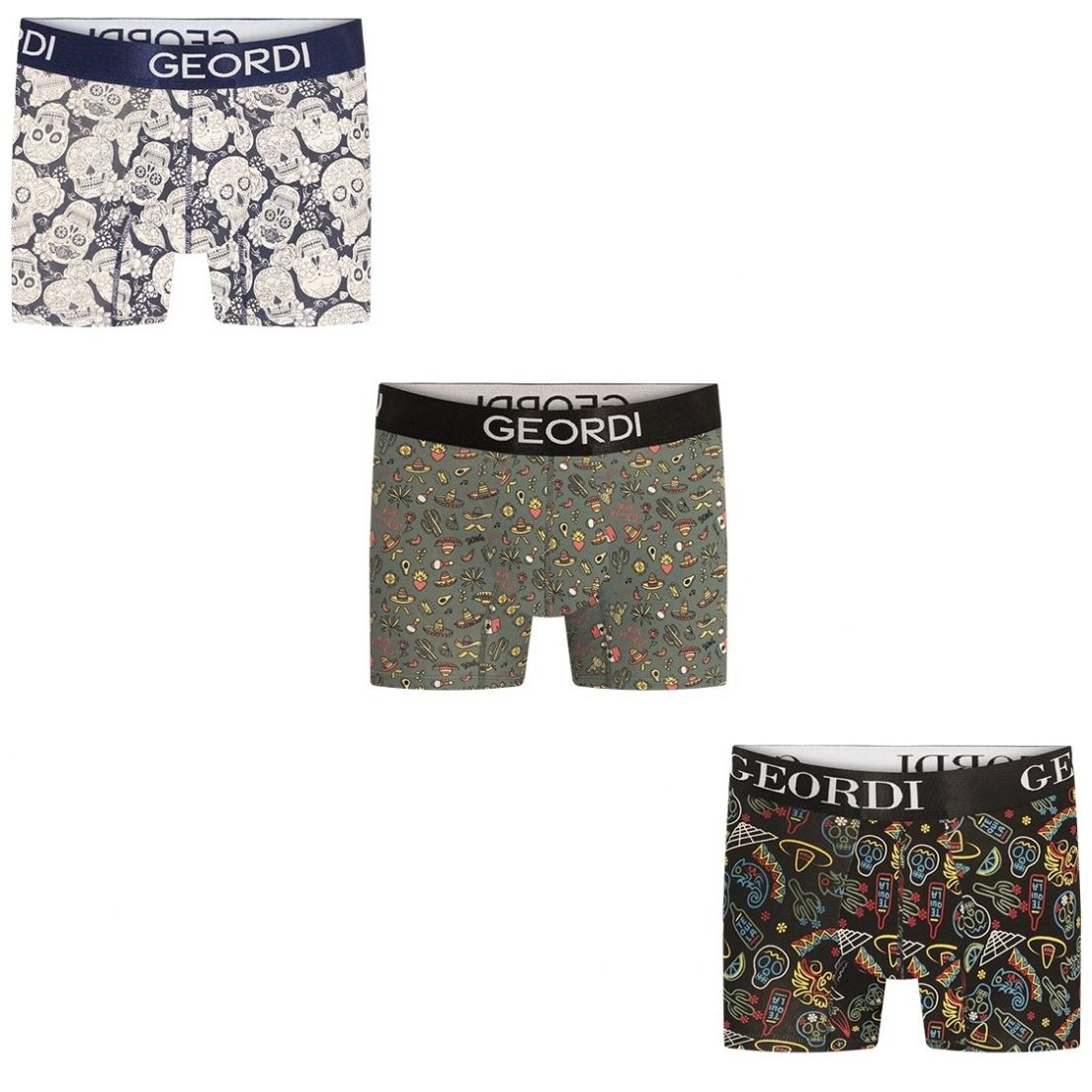 3 Pack Bóxer Geordi para Hombre