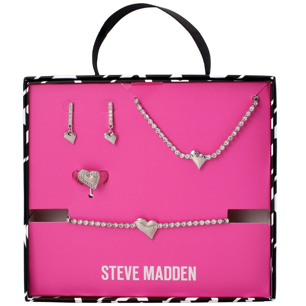 Box Set Marca Steve Madden Color Plata Acabado Pulido