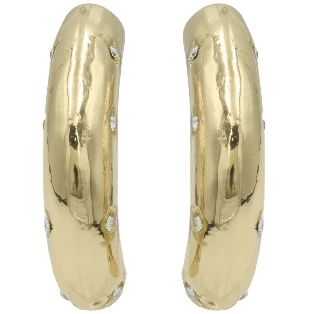 Aretes Luna con Brillos C2C