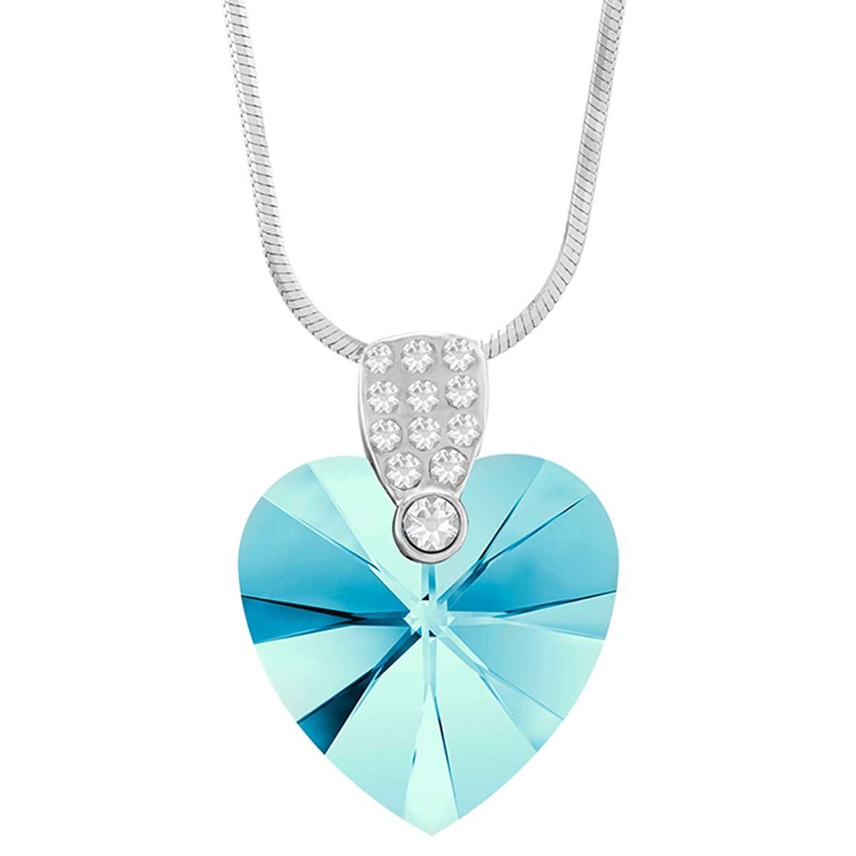 Dije Corazón Aqua Swarovski Forever Crystals