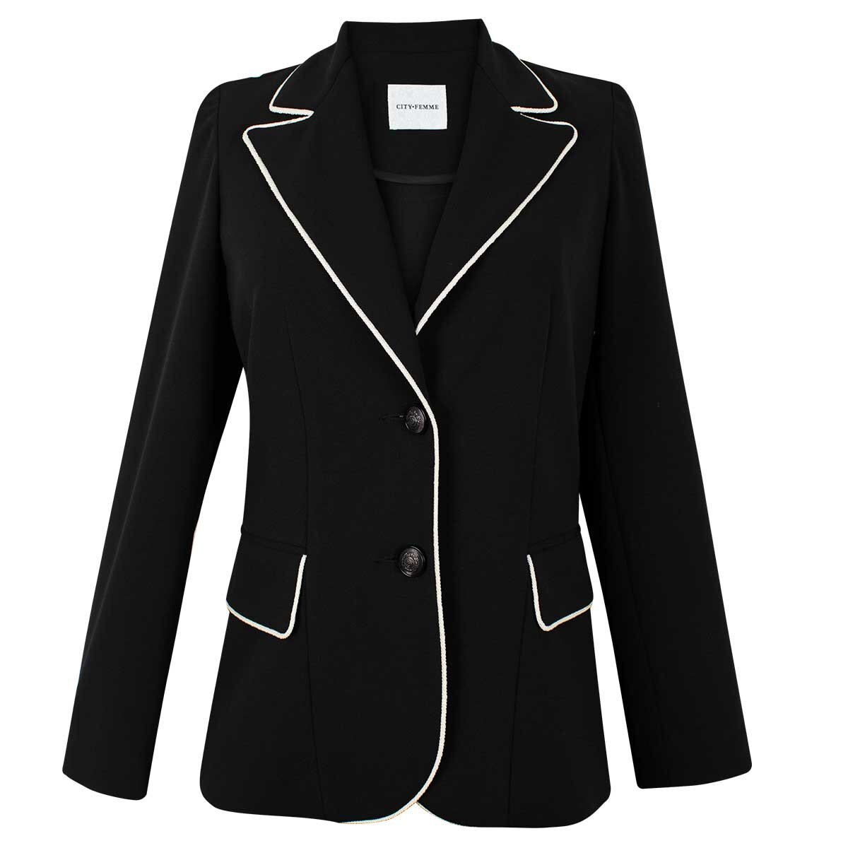 Saco con solapa con bies city femme - Sears