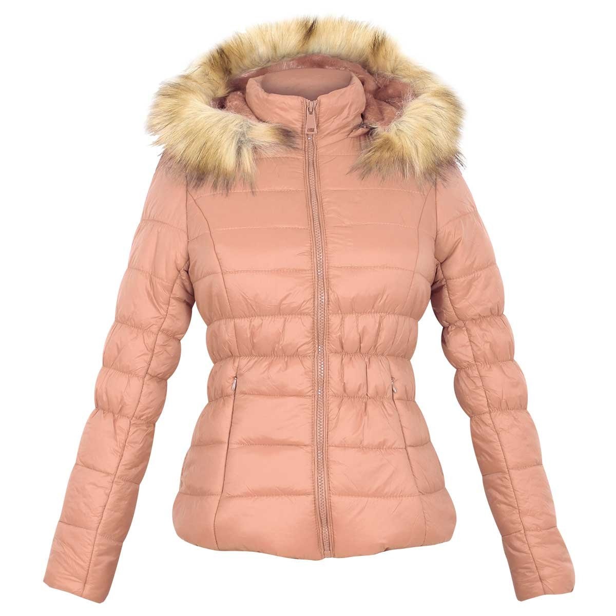 Chamarra rosa capitonada con capucha elle - Sears