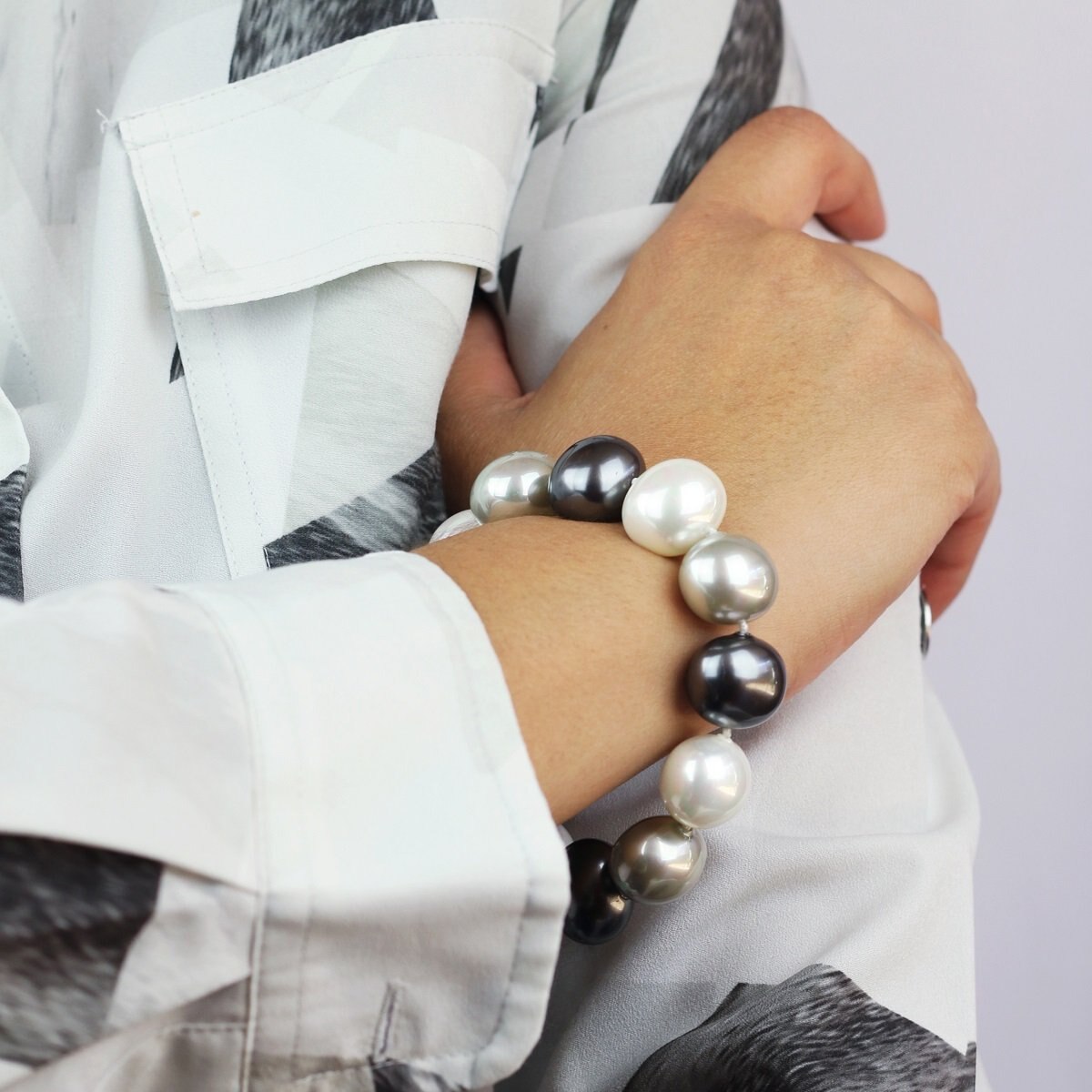 Brazalete con perlas forma ovalada sidney - Sears