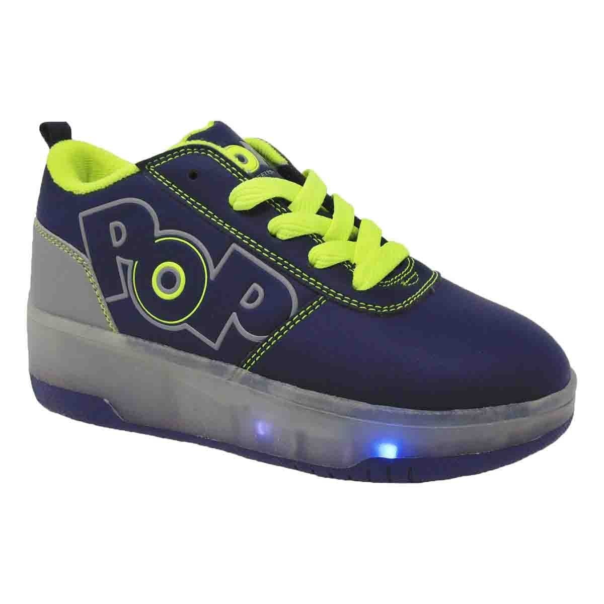 Tenis patin dash para niño color azul gris pop hellys - Sears