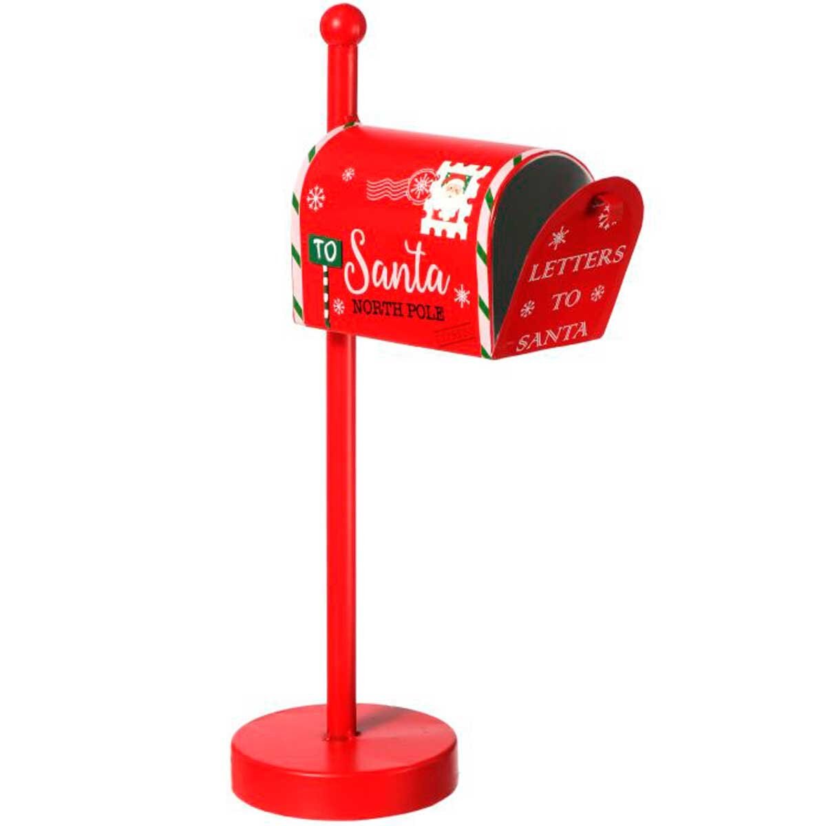 Buzón de santa con poste metalico de 40 cm. - Sears