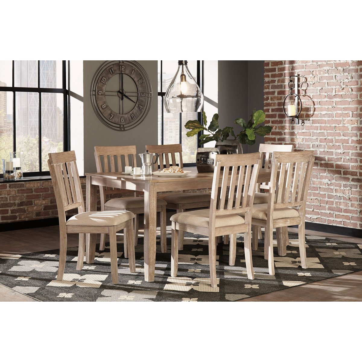 Comedor mesa y 6 sillas romina ashley furniture - Sears