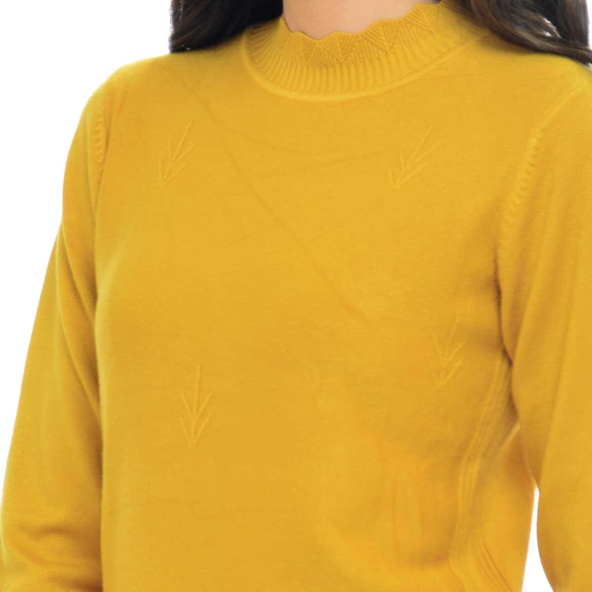Sueter cerrado cuello mock banana limon - Sears