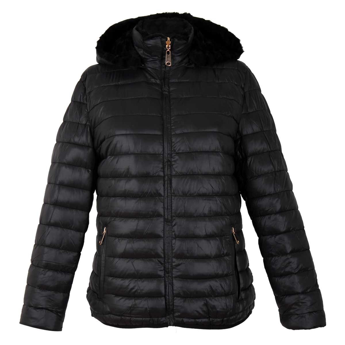 Chamarra negra sherpa con capucha reversible just by basel - Sears