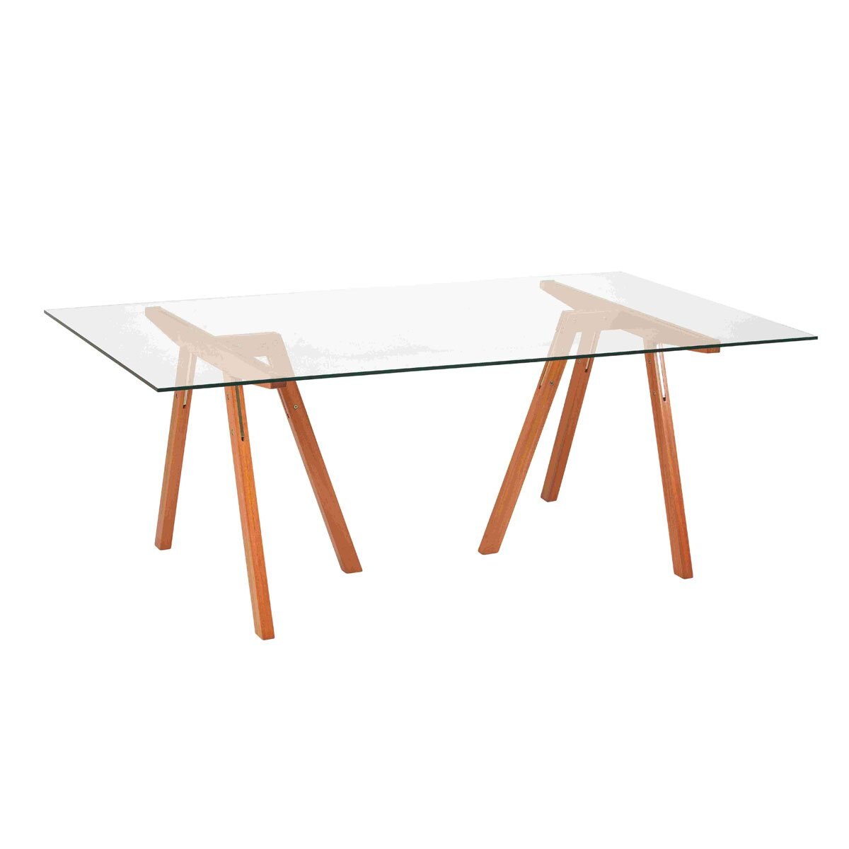 Mesa rectangular xis 2mx110 con cubierta de vidrio butzke - Sears