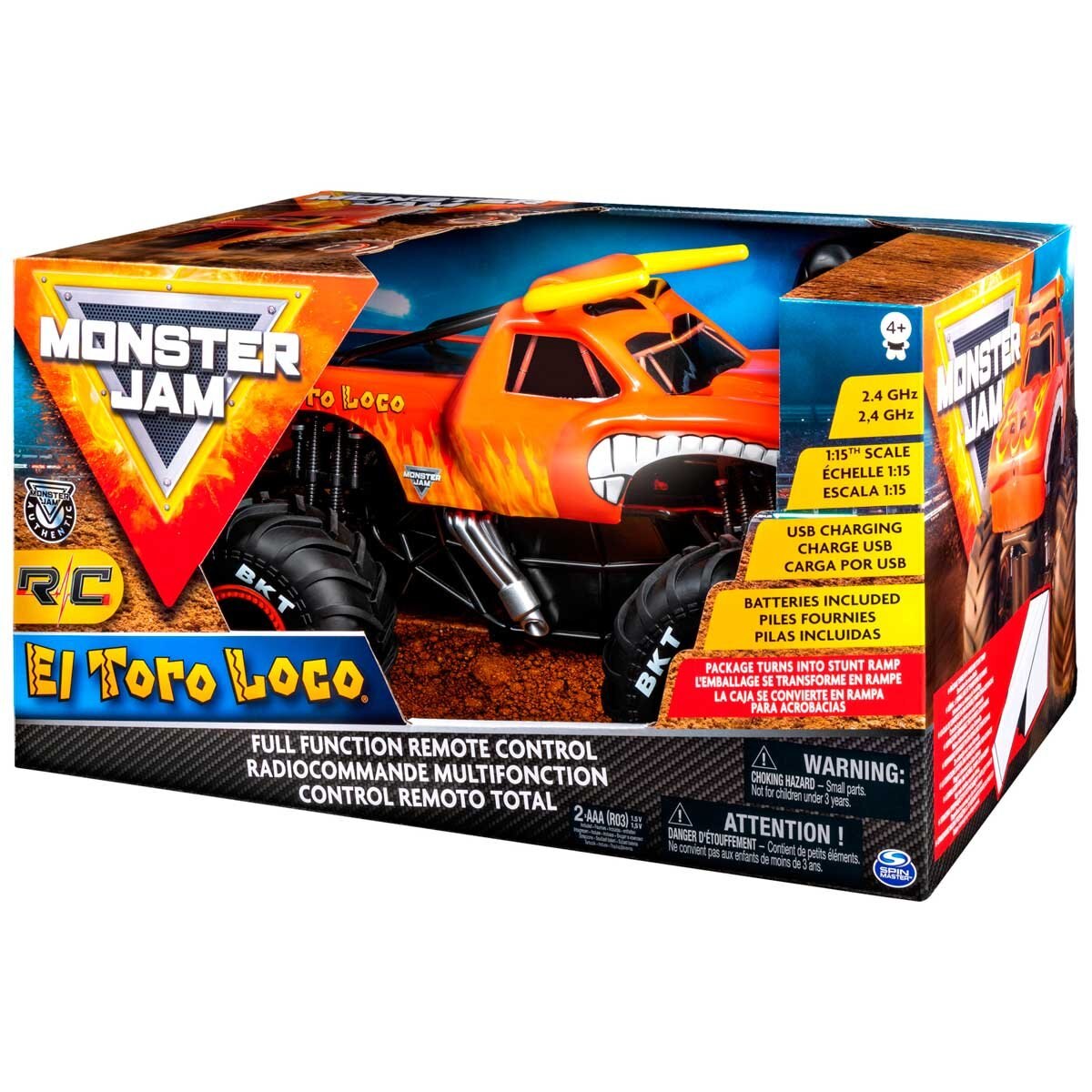 Jam Rc 1:15 el Toro Loco Spin Master