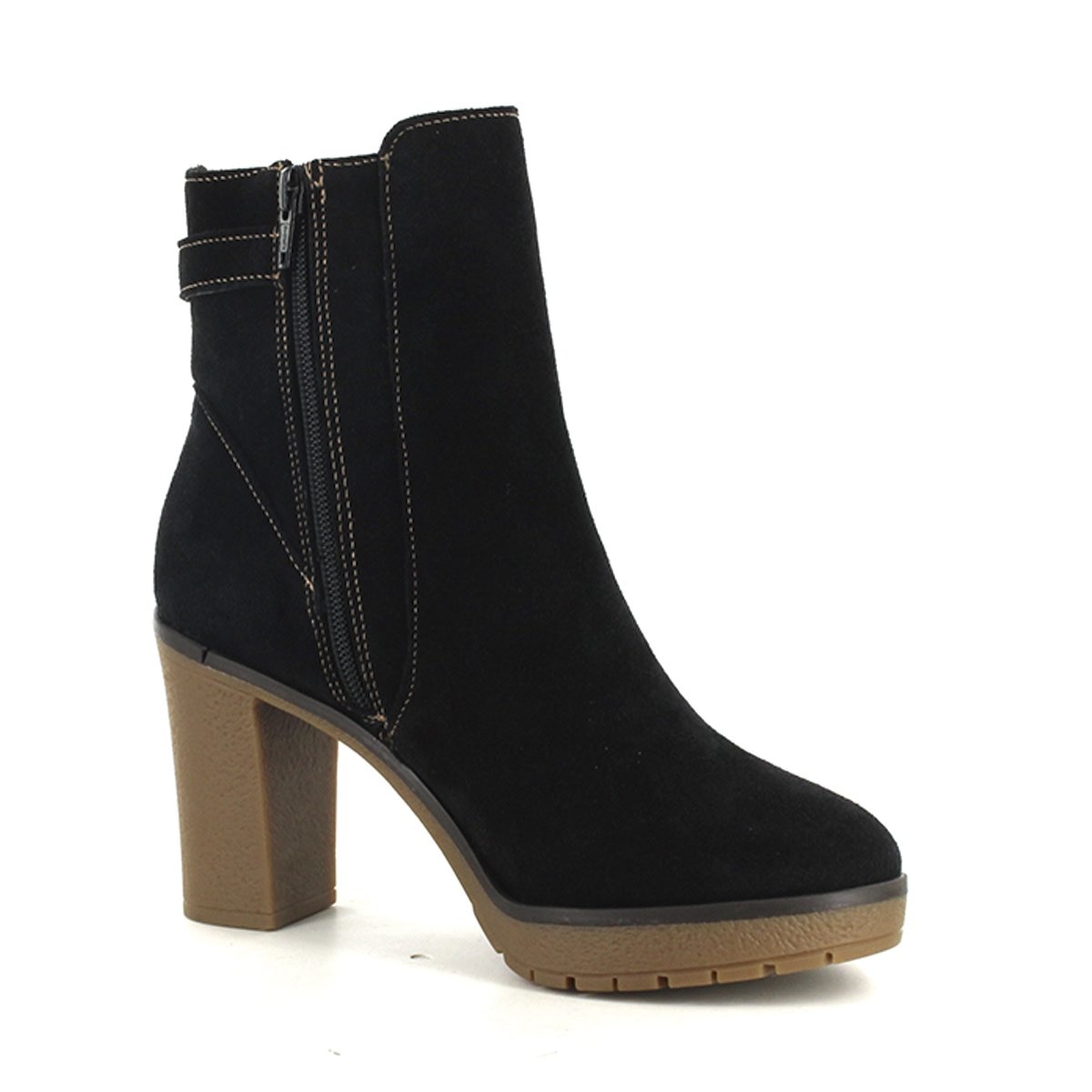 Botín Gamuza con Tacón Perugia para Dama