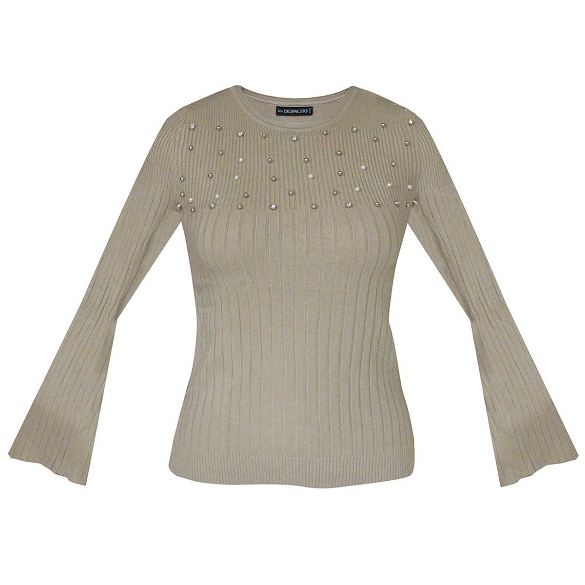 Sueter Cuello Redondo con Perlas Zoara