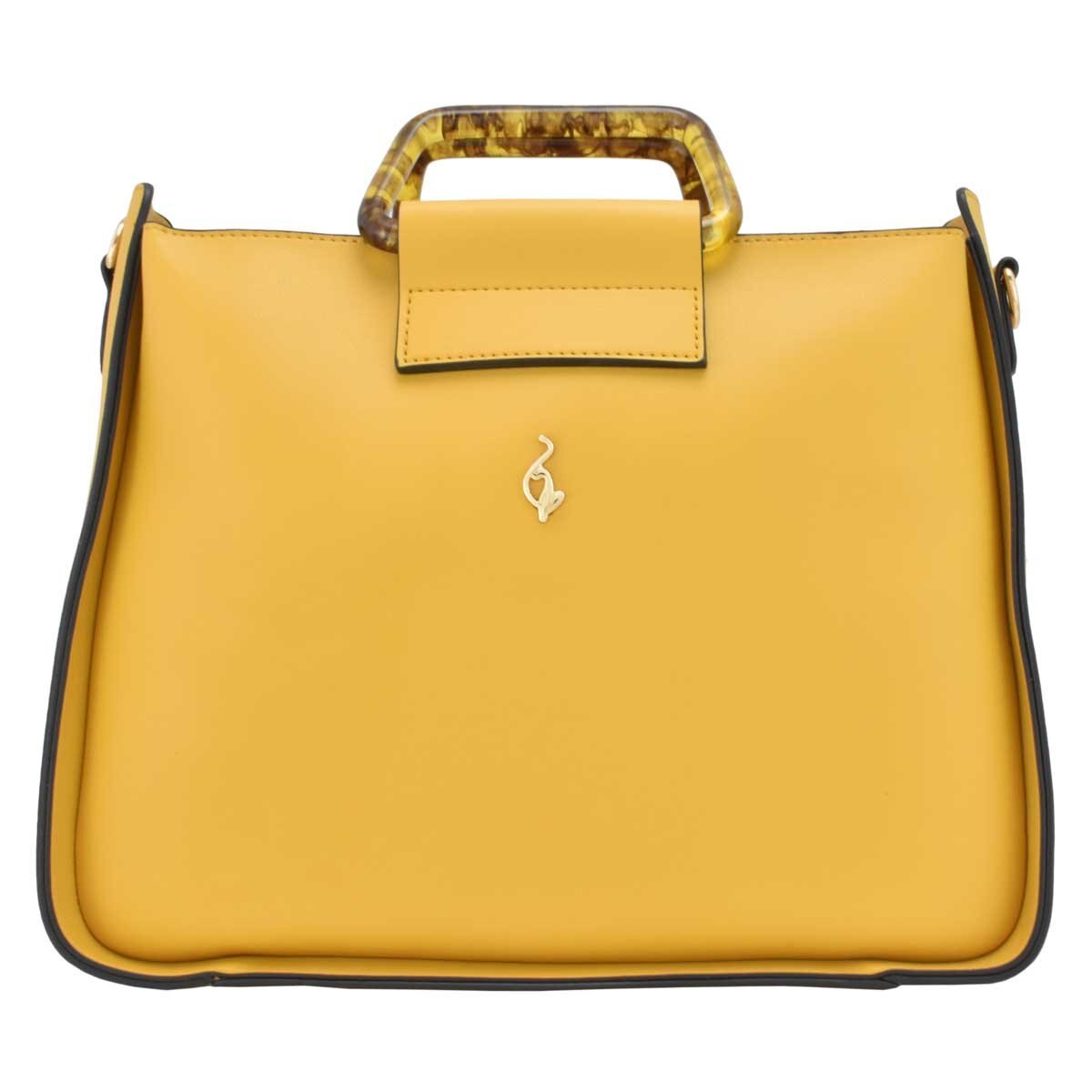 Bolso satchel amarillo con monedero colgante baby phat - Sears