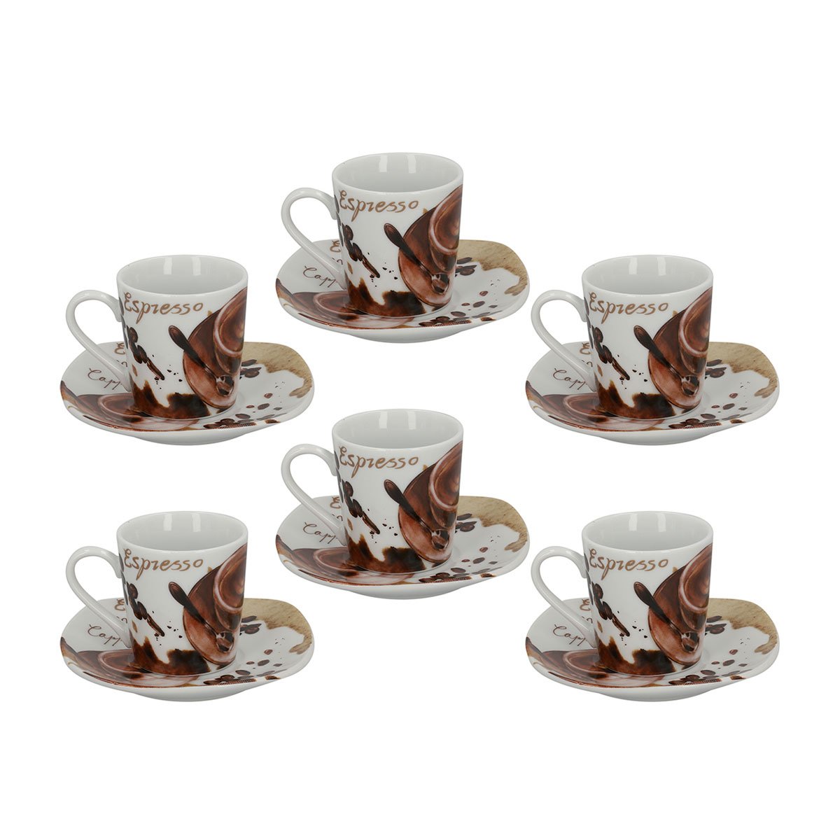 Juego de 6 Tazas Expresso con Plato Cp-102 Reimart
