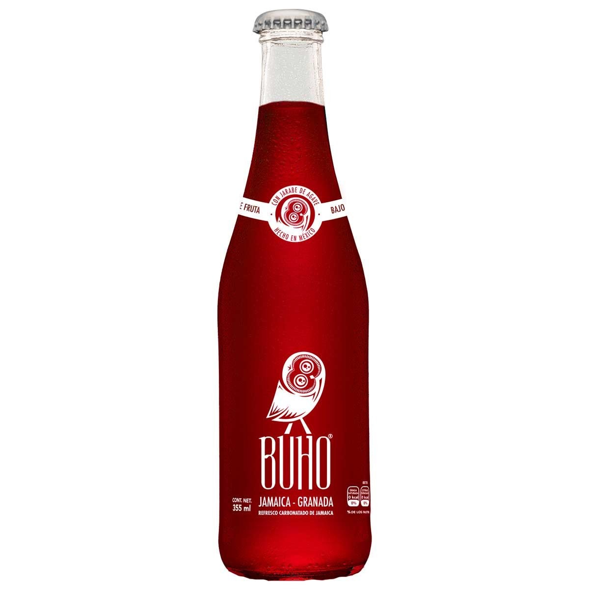 Búho soda sabor jamaica-granada 355 ml. - Sears