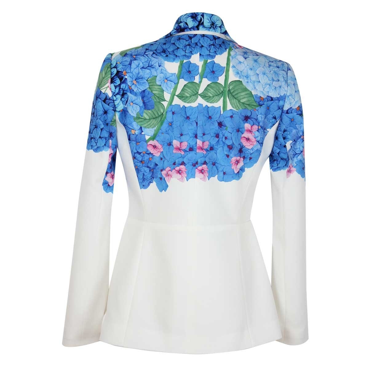 Saco estampado con solapa basel para dama - Sears