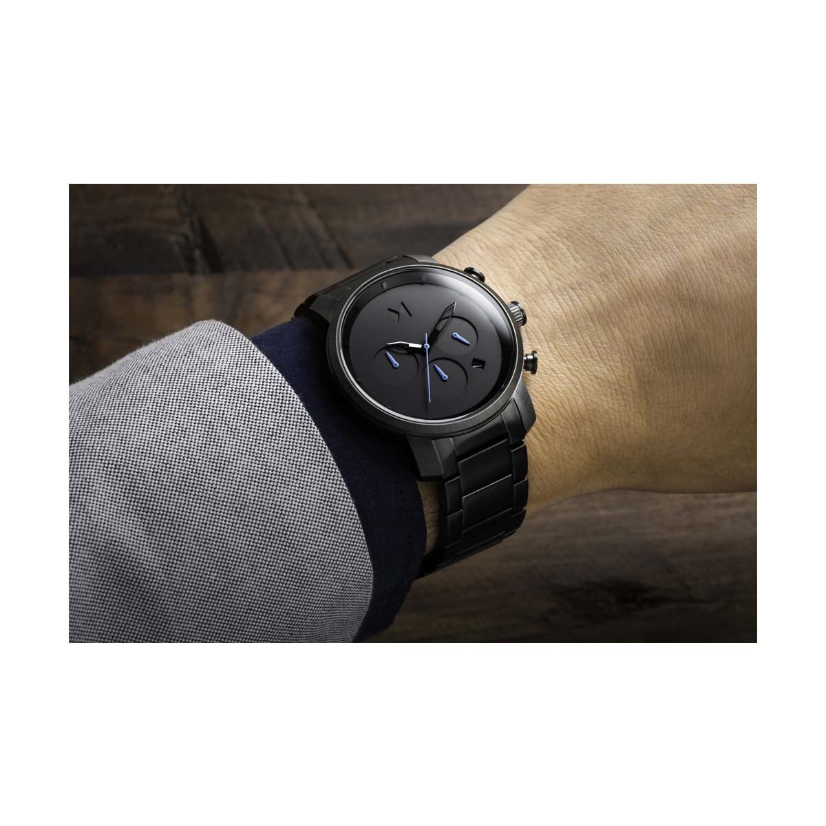 Reloj gris con carátula metálica para caballero mvmt chrono - Sears