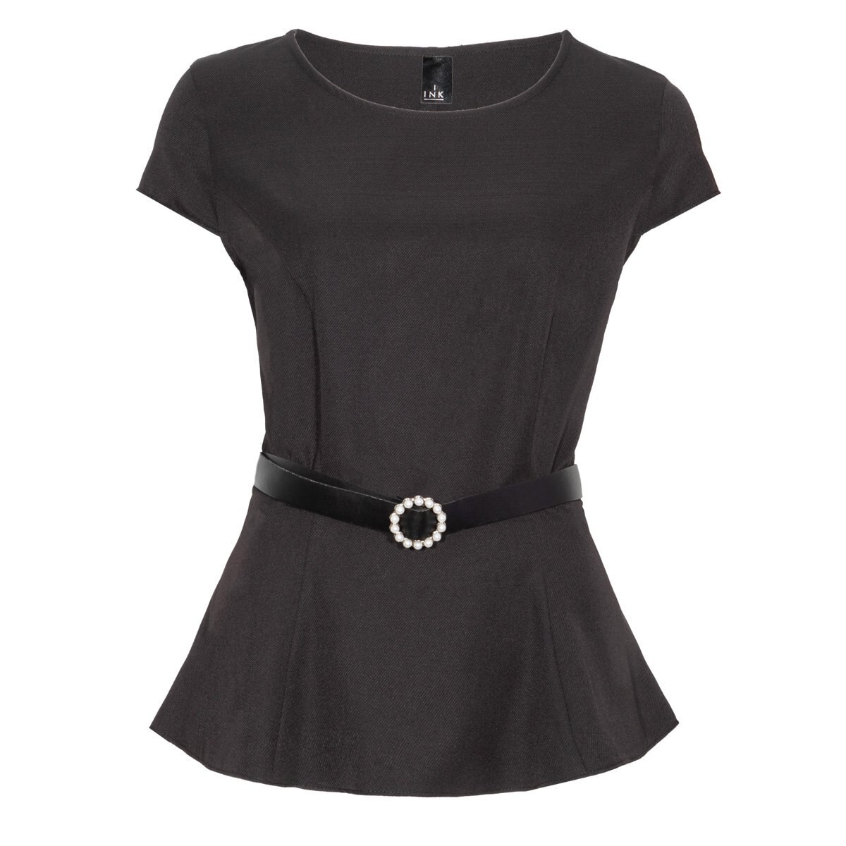 Blusa Lisa con Cinturón Ink para Dama