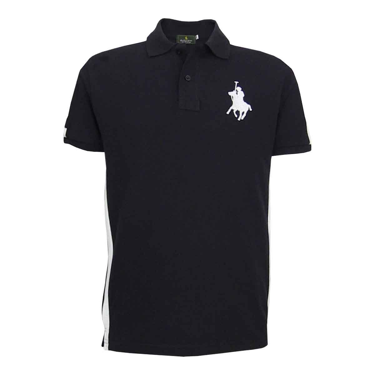 Polo manga corta negro combinada polo club para caballero - Sears