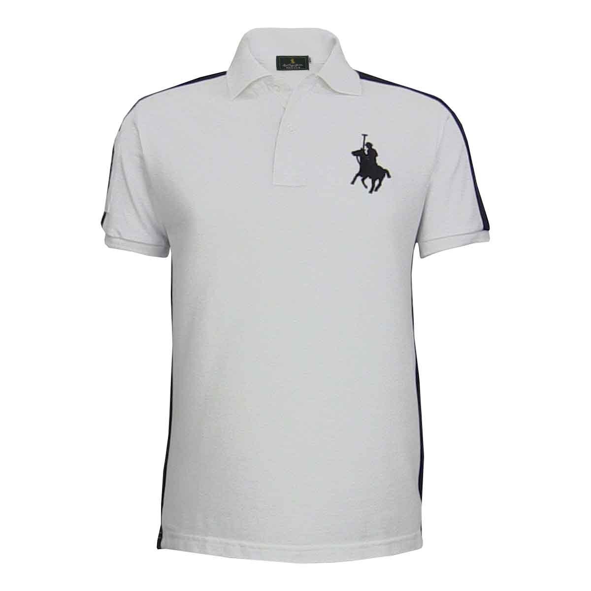 Polo Manga Corta Blanco Combinada Polo Club para Caballero