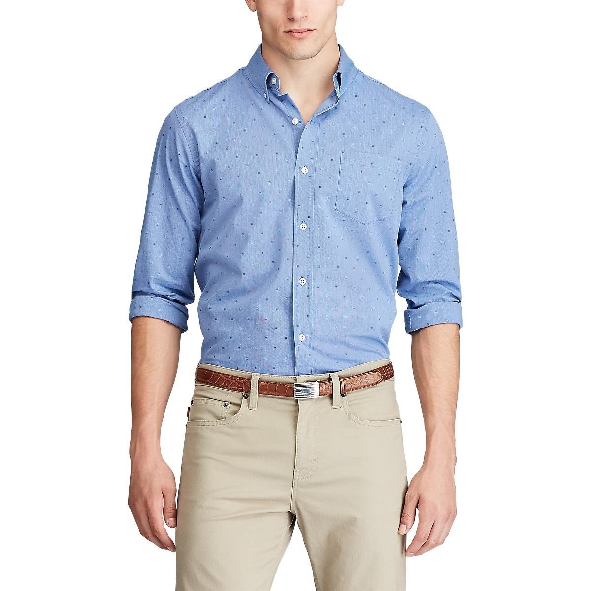 Camisa slim manga larga chaps para caballero - Sears