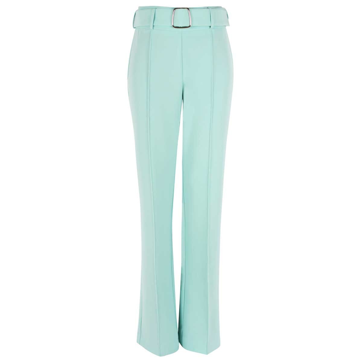 Pantalón Corte Recto con Cinturon City Femme para Mujer