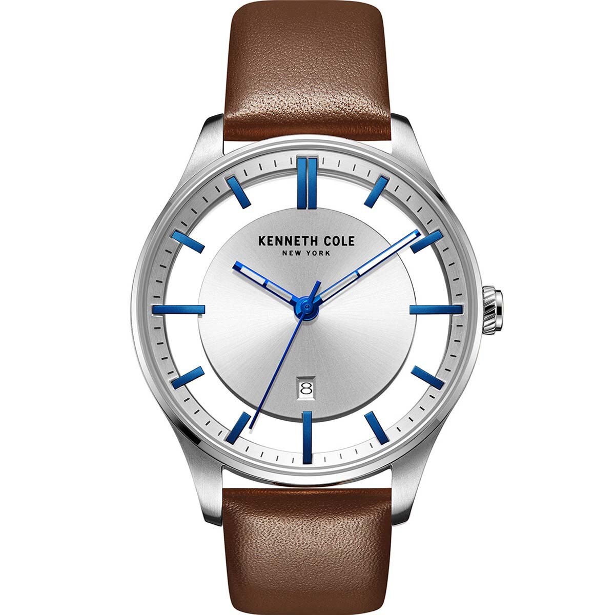 Reloj para caballero correa de piel café kenneth cole new york - Sears