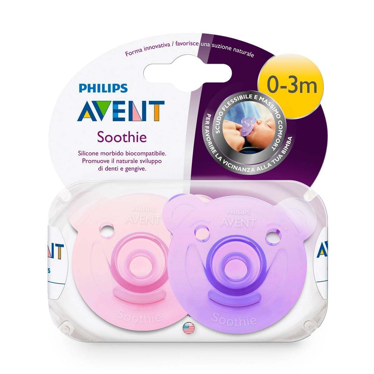 Chupón avent soothie 2 pack bebé de 0-3 meses - Sears
