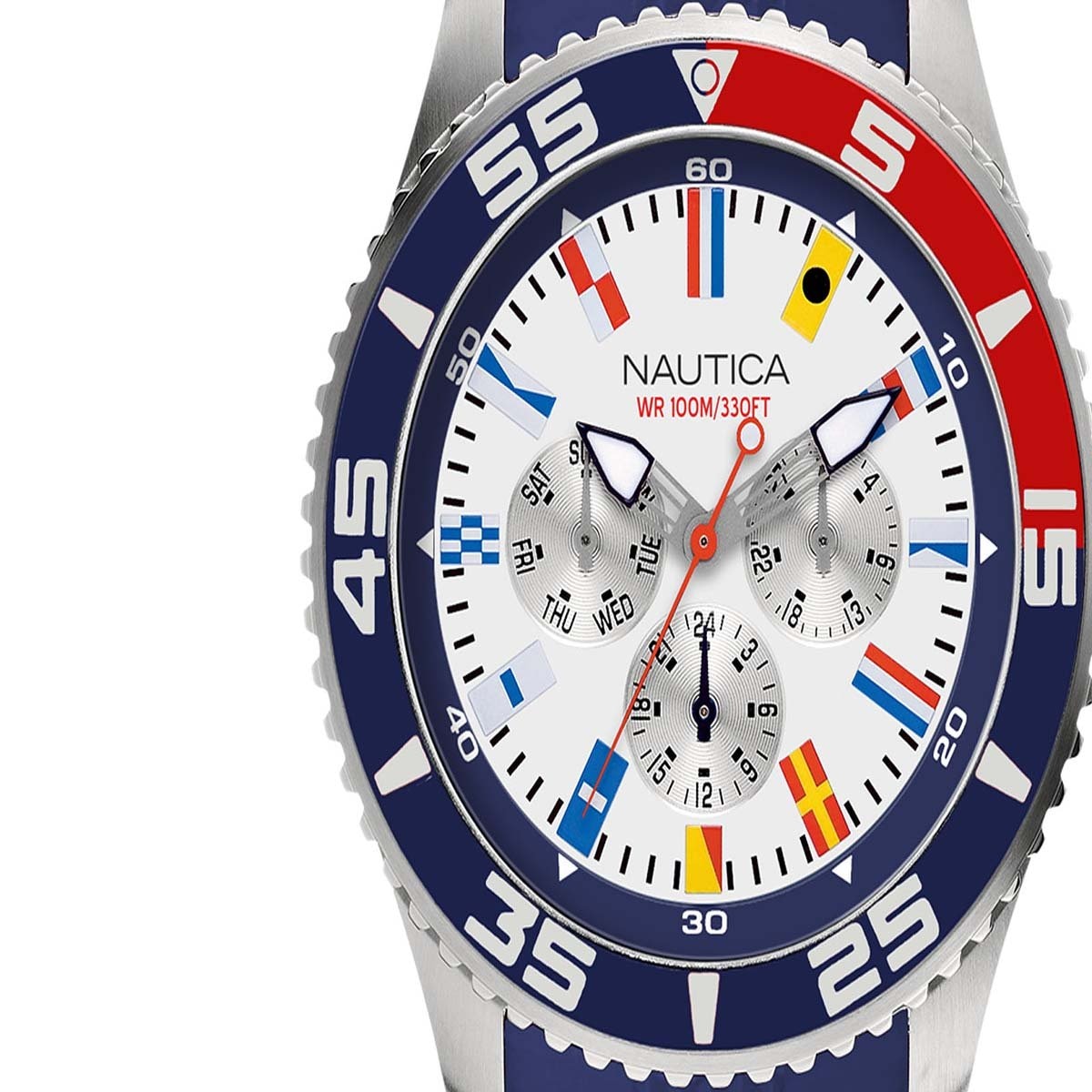 Reloj para caballero correa de silicón azul nautica - Sears