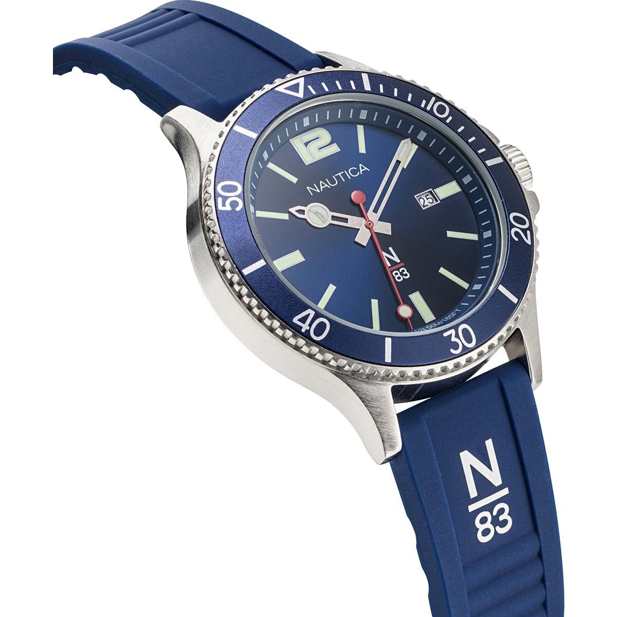 Reloj para caballero correa de silicón azul nautica n83 - Sears