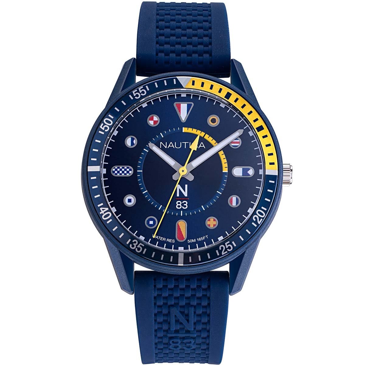 Reloj para caballero correa de silicón azul nautica n83 - Sears