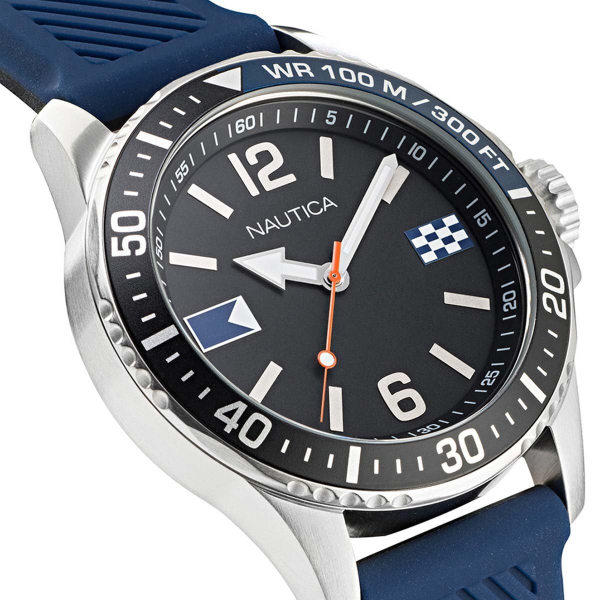 Reloj para caballero correa de silicón azul nautica - Sears