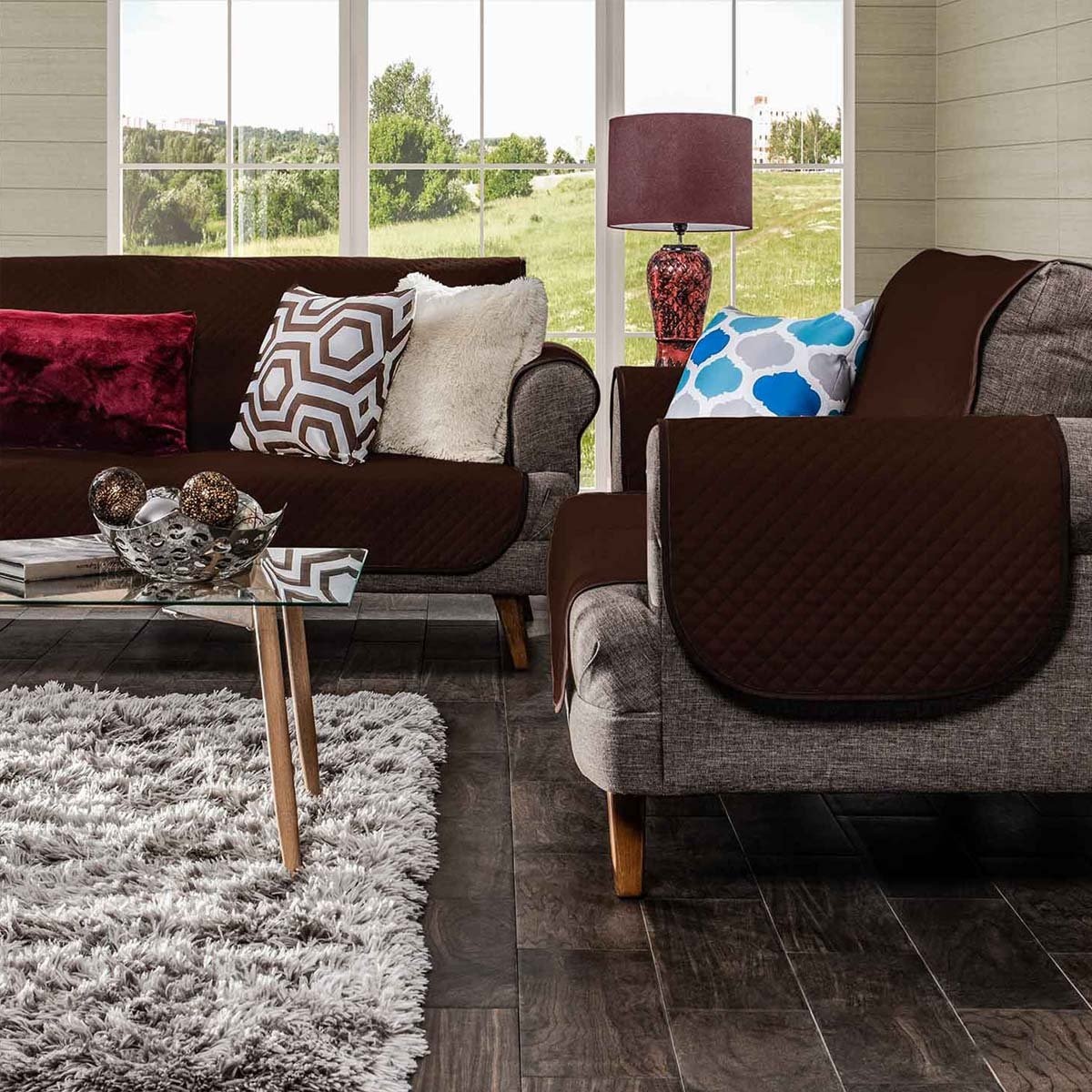 Cubre Sala Grazia Chocolate Beige 3 Piezas Intima - Estandar