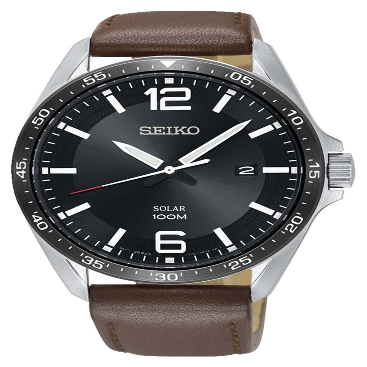 Reloj Seiko de Piel Negro para Caballero