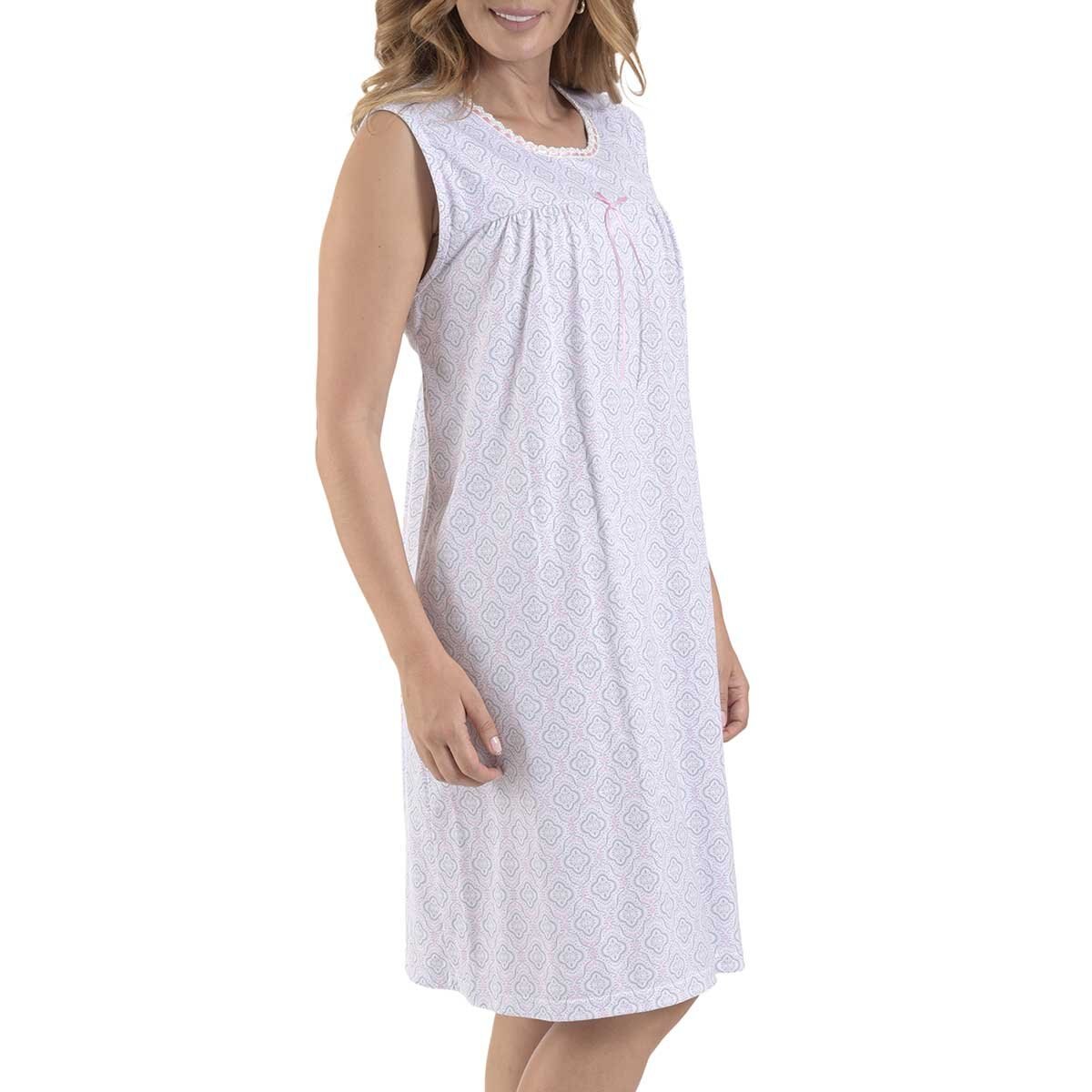 Camisón Chiffon Sin Mangas Escote Redondo Intime Lingerie para Dama