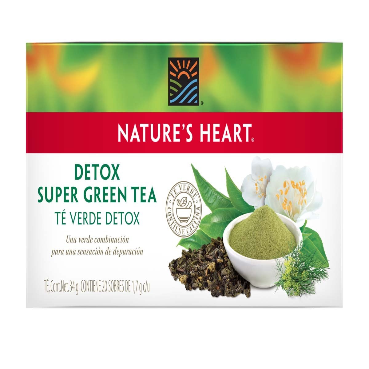 Té Super Grseen Detox 20 35 Grs Nature´s Heart