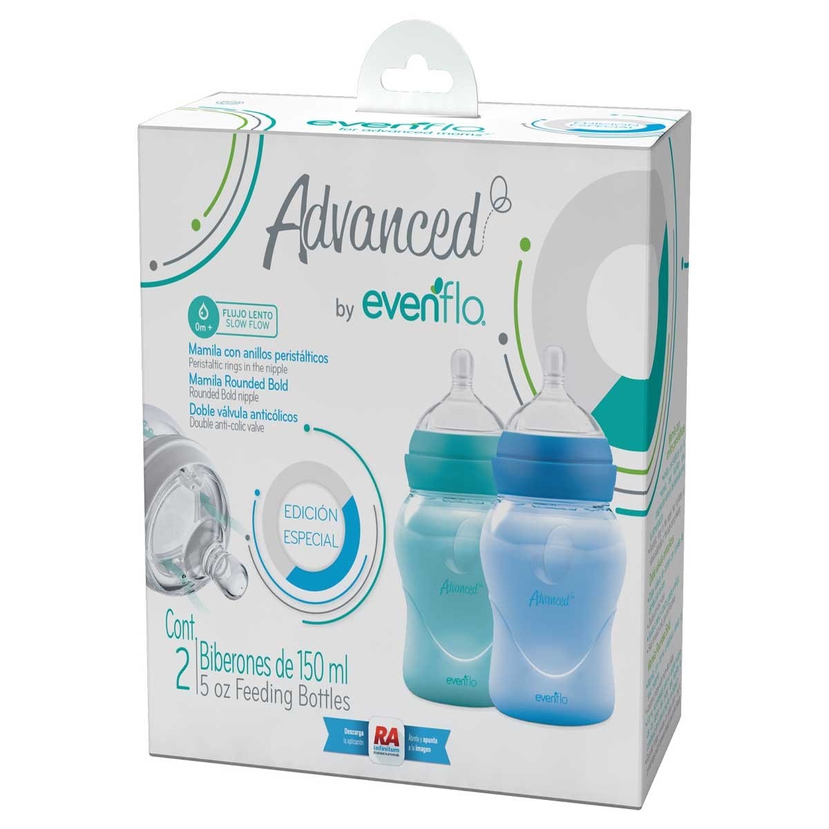 Set de 2 biberones advanced 5oz para niño evenflo - Sears