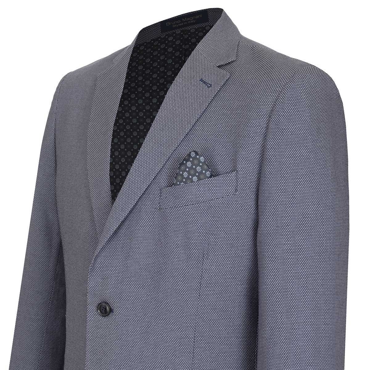 Saco de vestir para caballero con strech azul combinado bruno magnani ...