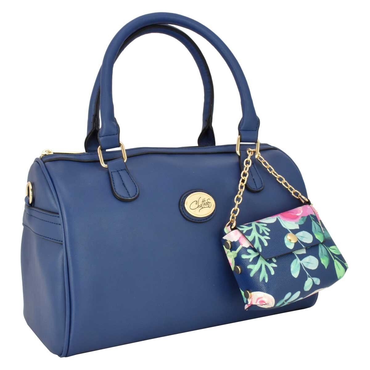 Bolso bowler azul marino con monedero colgante chatties - Sears