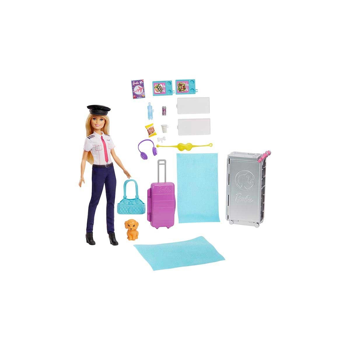 Barbie jet de aventuras con muñeca mattel - Sears