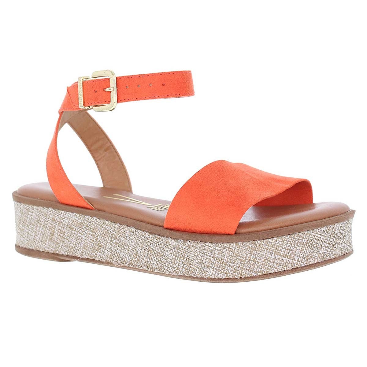 Sandalia Naranja con Plataforma y Pulsera Vizzano