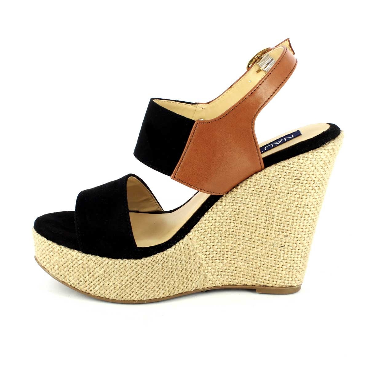 Sandalia dama con plataforma negro náutica - Sears