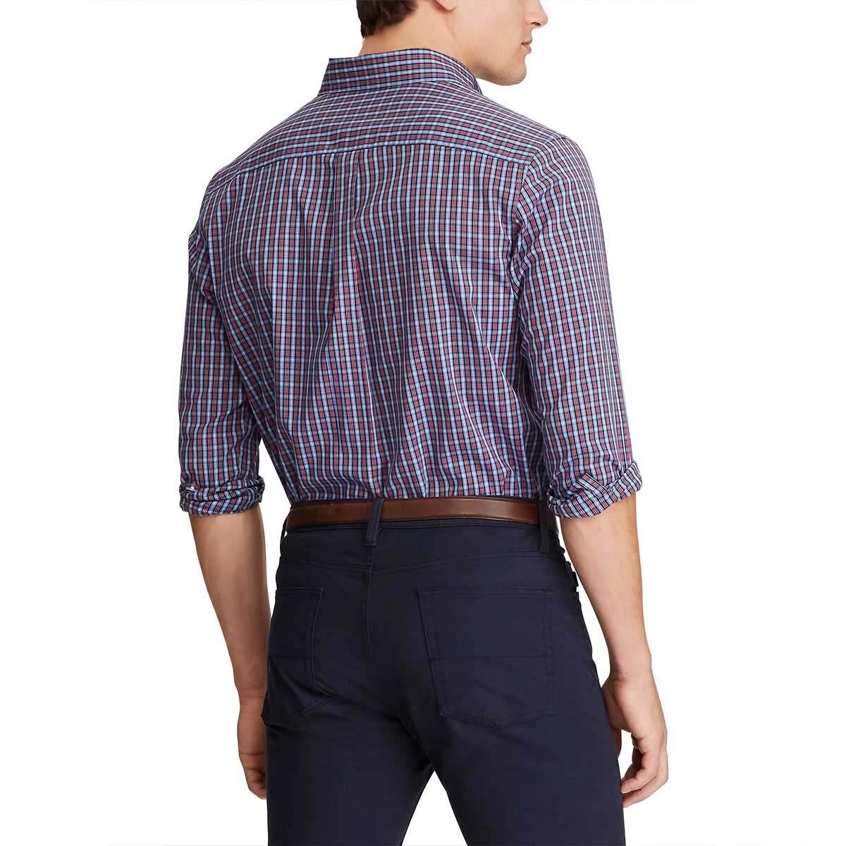 Camisa slim manga larga de cuadros chaps para caballero - Sears