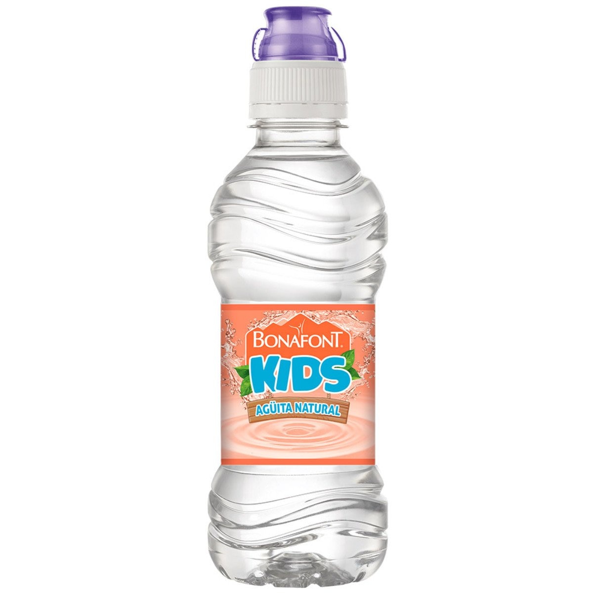Agua Natural, 300 Ml. con Tapa Chupón Bonafont Kids