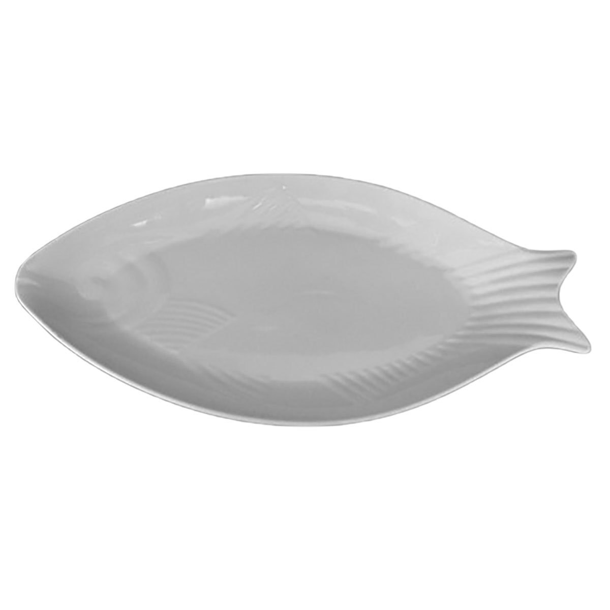 Home Nature Plato en Forma de Pescado Blanco Grande