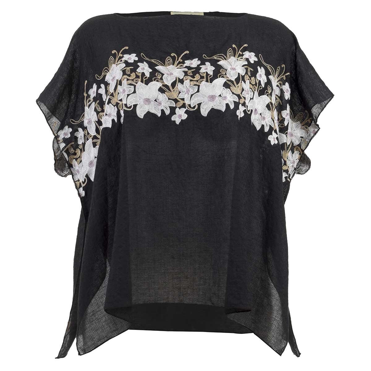 Blusa Multicolor Cuadrada con Bordado Banana Jeans